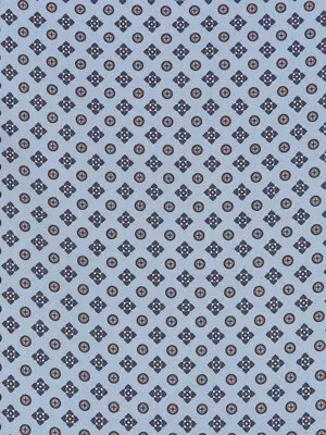 Brioni Printed Silk Pocket Square - Blue