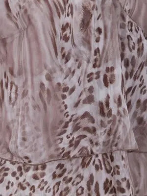BLUGIRL Tiered Ruffle Animal Print Chiffon Camisole