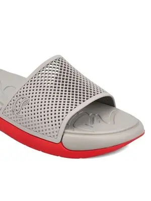 CHRISTIAN LOUBOUTIN Perforated Pool Slides - Multicolor