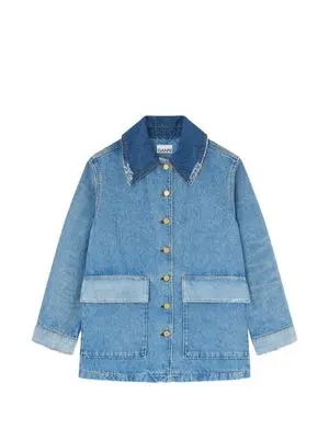 GANNI Patchwork Denim Jacket - Multicolor