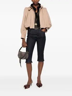 Chloé Cotton Blouson Jacket With Gathered Detailing - Multicolor