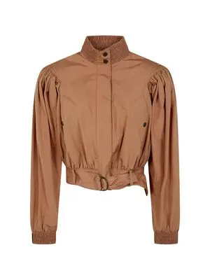 Chloé CHLOE Cotton Blouson Jacket With Gathered Detailing Multicolor