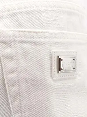 Dolce & Gabbana White Cotton Denim Shorts