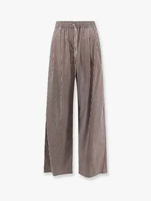 Dolce & Gabbana Striped Cotton Poplin Trousers - Multicolor