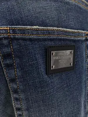 Dolce & Gabbana Straight Leg Denim Jeans - Blue