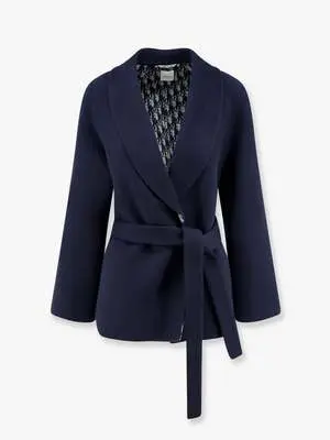 Dior Virgin Wool And Silk Caban Coat - Multicolor