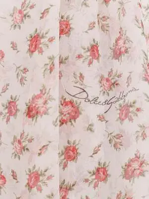 Dolce & Gabbana Chiffon Floral Print Shirt - Multicolor