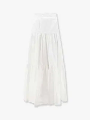 Dolce & Gabbana Flounced Cotton Maxi Skirt