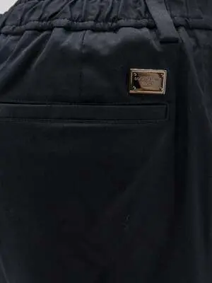 Dolce & Gabbana Cotton Cargo Trousers With Back Metal Logo Patch