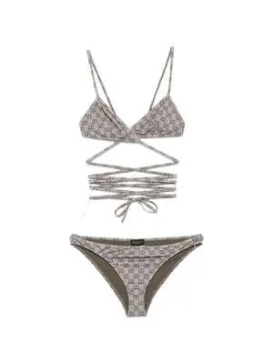 Gucci Gg Triangle Bikini Set - Multicolor