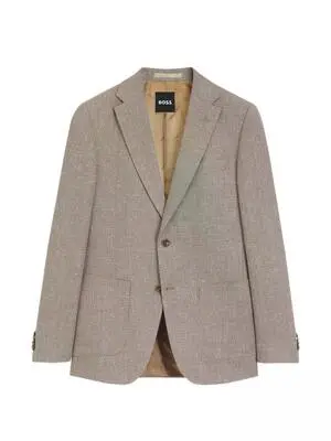 BOSS Slim-fit Single-breasted Blazer - Neutrals