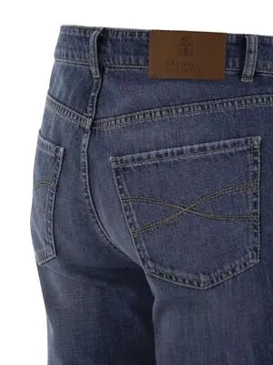 Brunello Cucinelli Traditional Fit Five-pocket Lightweight Denim Trousers - Multicolor
