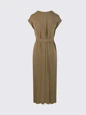 Max Mara Belted Viscose Dress - Cream