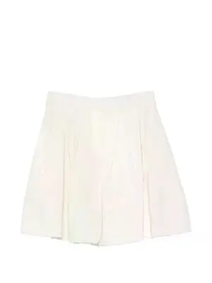 ODEEH Pleated Mini Skirt - Neutrals