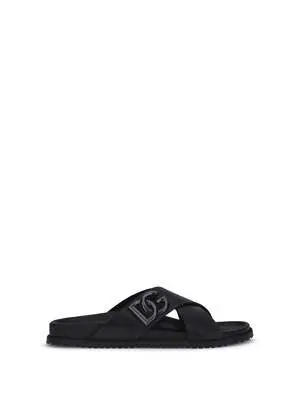 Dolce & Gabbana Leather Criss-cross Strap Sandals