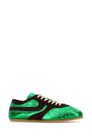 Dries Van Noten Two-tone Leather And Suede Sneakers - Multicolor
