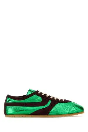 Dries Van Noten Two-tone Leather And Suede Sneakers - Multicolor