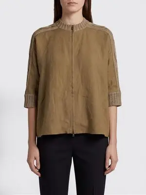 Max Mara Linen Zip-up Sweater