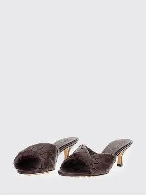 Bottega Veneta Woven High Heel Mules - Black