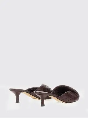 Bottega Veneta Woven High Heel Mules - Black