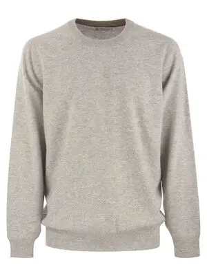 Brunello Cucinelli Pure Cashmere Crew-neck Sweater - Gray