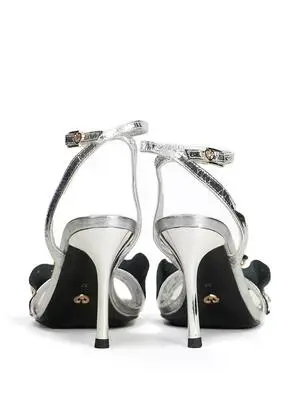 GOLD & ROUGE Layna Studded Ruffled Sandals