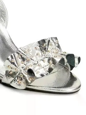 GOLD & ROUGE Layna Studded Ruffled Sandals