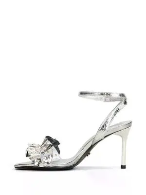 GOLD & ROUGE Layna Studded Ruffled Sandals