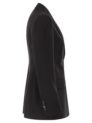Sportmax Adamo Double-breasted Virgin Wool Blazer - Black