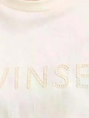 TWINSET Logo Embroidered Rolled Cuff T-shirt