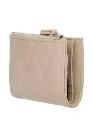 TWINSET Diamond-quilted Logo-plaque Wallet - Neutrals