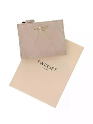 TWINSET Diamond-quilted Logo-plaque Wallet