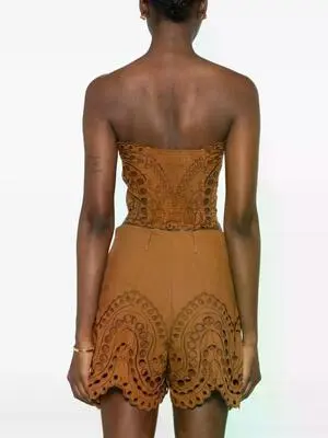 Charo Ruiz Ibiza Kai Embroidered Strapless Top