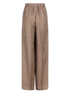 Max Mara Silk & Nylon Trousers - Multicolor
