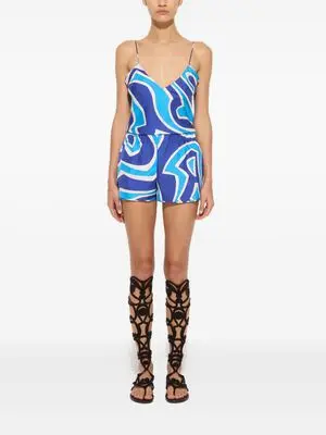 Emilio Pucci Printed Silk Shorts