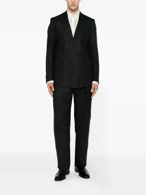 MARSEM Double-breasted Collarless Blazer