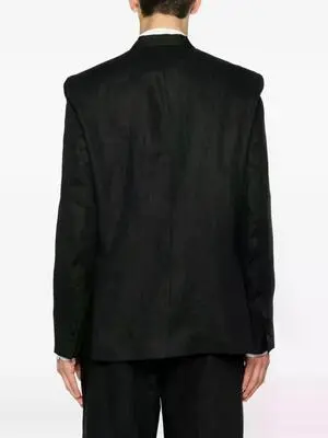 MARSEM Double-breasted Collarless Blazer