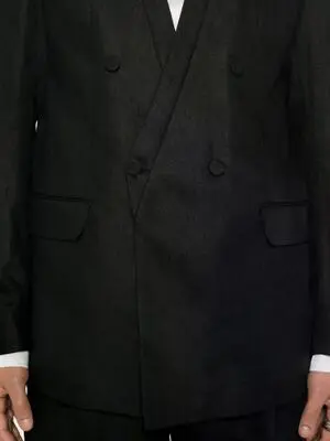 MARSEM Double-breasted Collarless Blazer
