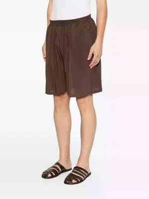 MARSEM Pleated Elasticated-waist Shorts