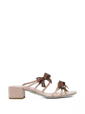 Rene Caovilla Ribbon Sandals - Neutrals