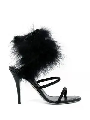 Rene Caovilla 100mm Juniper Sandals - Black