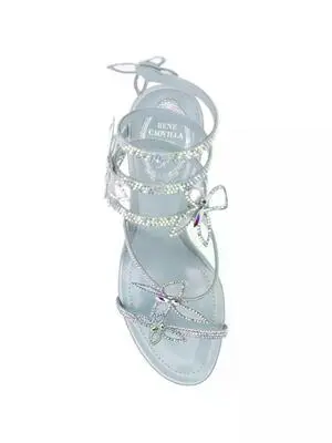 Rene Caovilla 80mm Crystal-embellished Floral Sandals