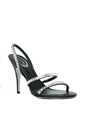 Rene Caovilla Crystal-embellished Sandals - Black