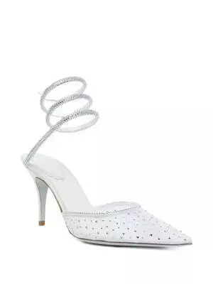Rene Caovilla 80mm Crystal-embellished Pumps - White