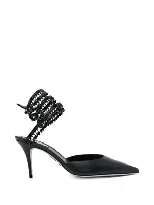 Rene Caovilla 80mm Crystal-embellished Pumps - Black