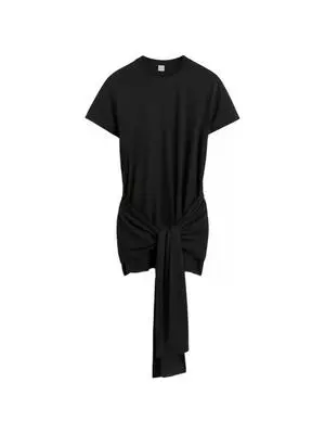 TOTEME Belted Draped T-shirt - Black