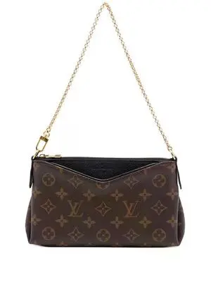LOUIS VUITTON Monogram Pallas Clutch Satchel