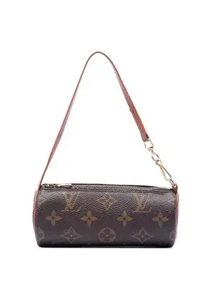 LOUIS VUITTON Monogram Papillon Pochette Handbag - Brown