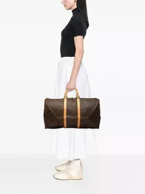 LOUIS VUITTON Monogram Keepall 55 Travel Bag
