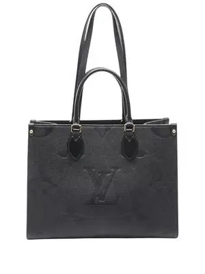 LOUIS VUITTON Monogram Empreinte Onthego Mm Satchel - Black